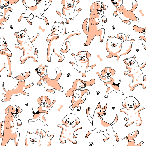 Designs | Dancing dog doodles! | Illustration or graphics contest