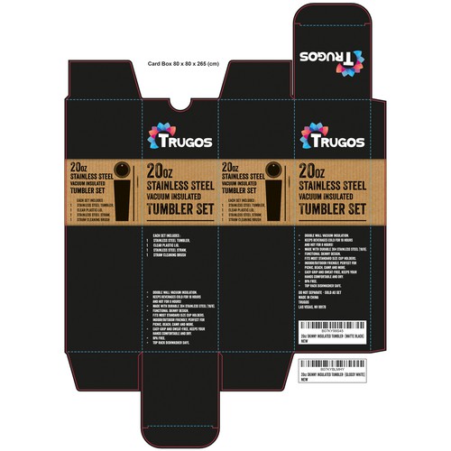 Fun drinkware brand needs a minimalist/modern packaging (box) design ...