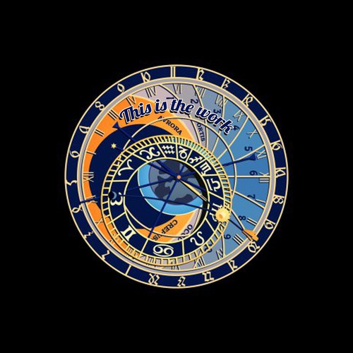 Astronomical Clock Vector Tattoo