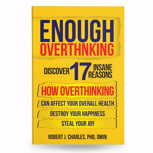 Designs | Design a Text-Based cover on Overthinking | Book cover contest