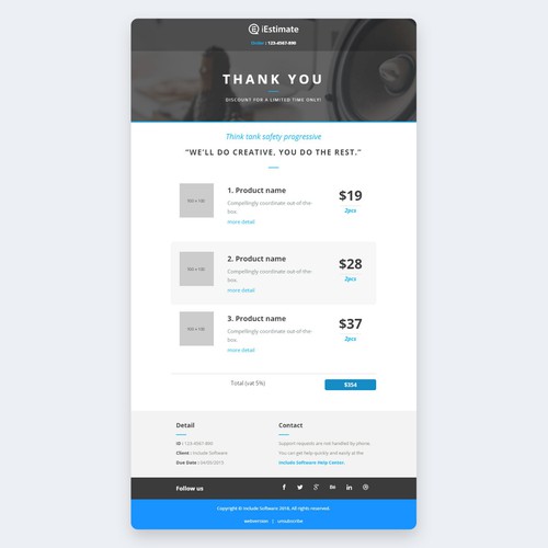 Get paid fast to create an email template - logo and colors provided ...