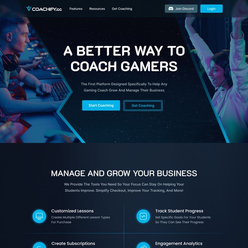 Designs | Home page redesign for a video game coaching platform ...