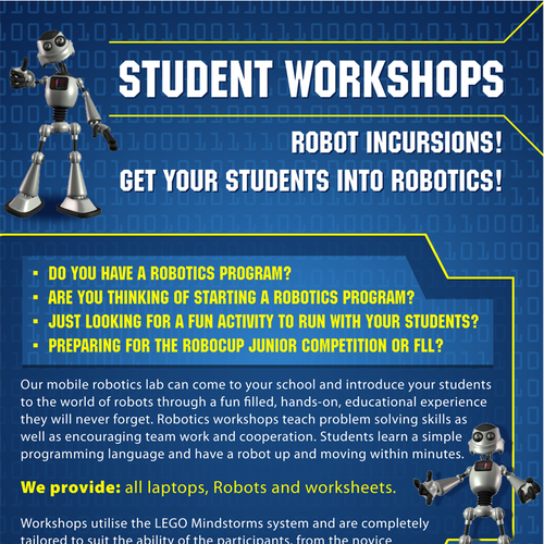 Flyer for Robotics classes | Print or packaging design contest