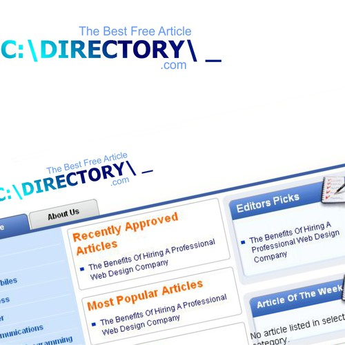 Cool logo for new article directory needed | Logo design contest