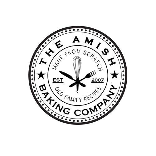 Create a classic, solid, rustic-farmhouse type of logo for The Amish ...